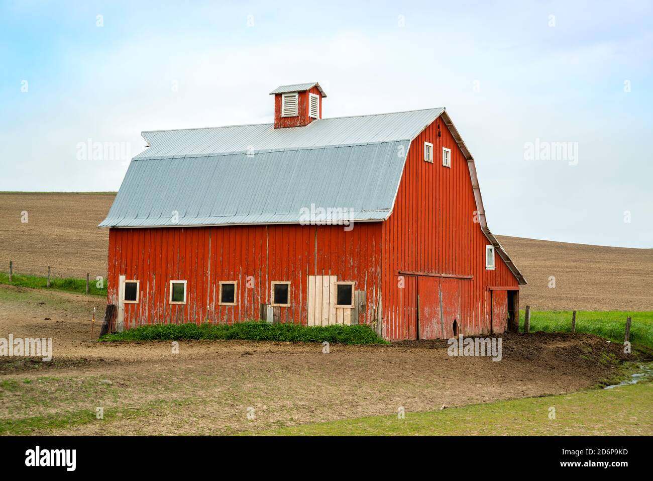 Red Barn of the Palouse Region, Washington-USA Stock Photo - Alamy