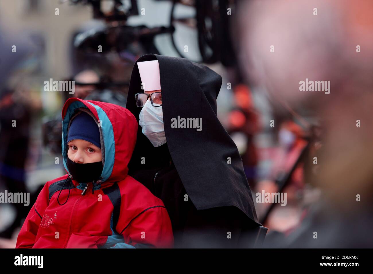 Krakow, Poland - October 18, 2020 : Red zone in Poland. Throughout the ...