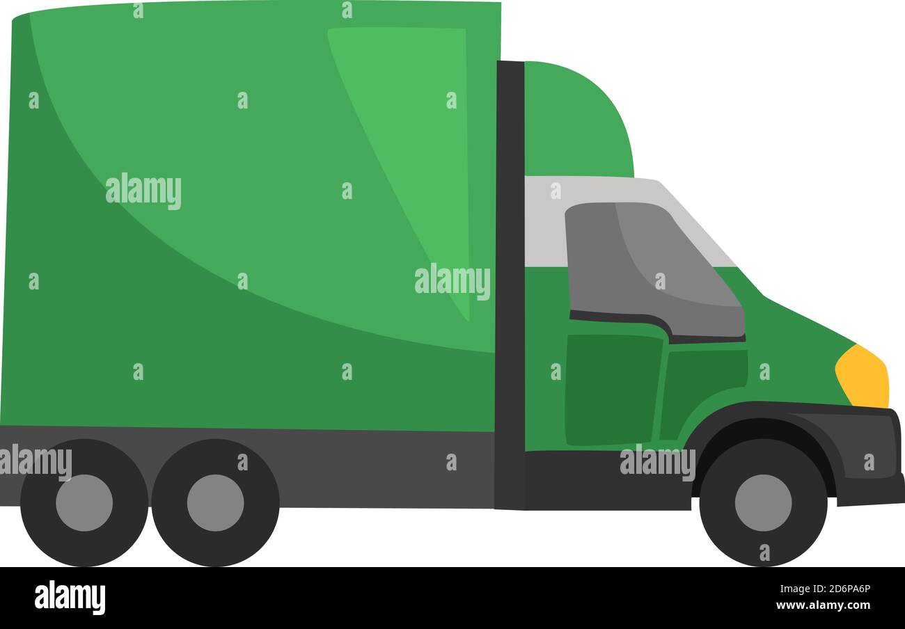 Red truck on winter Stock Vector Images - Alamy