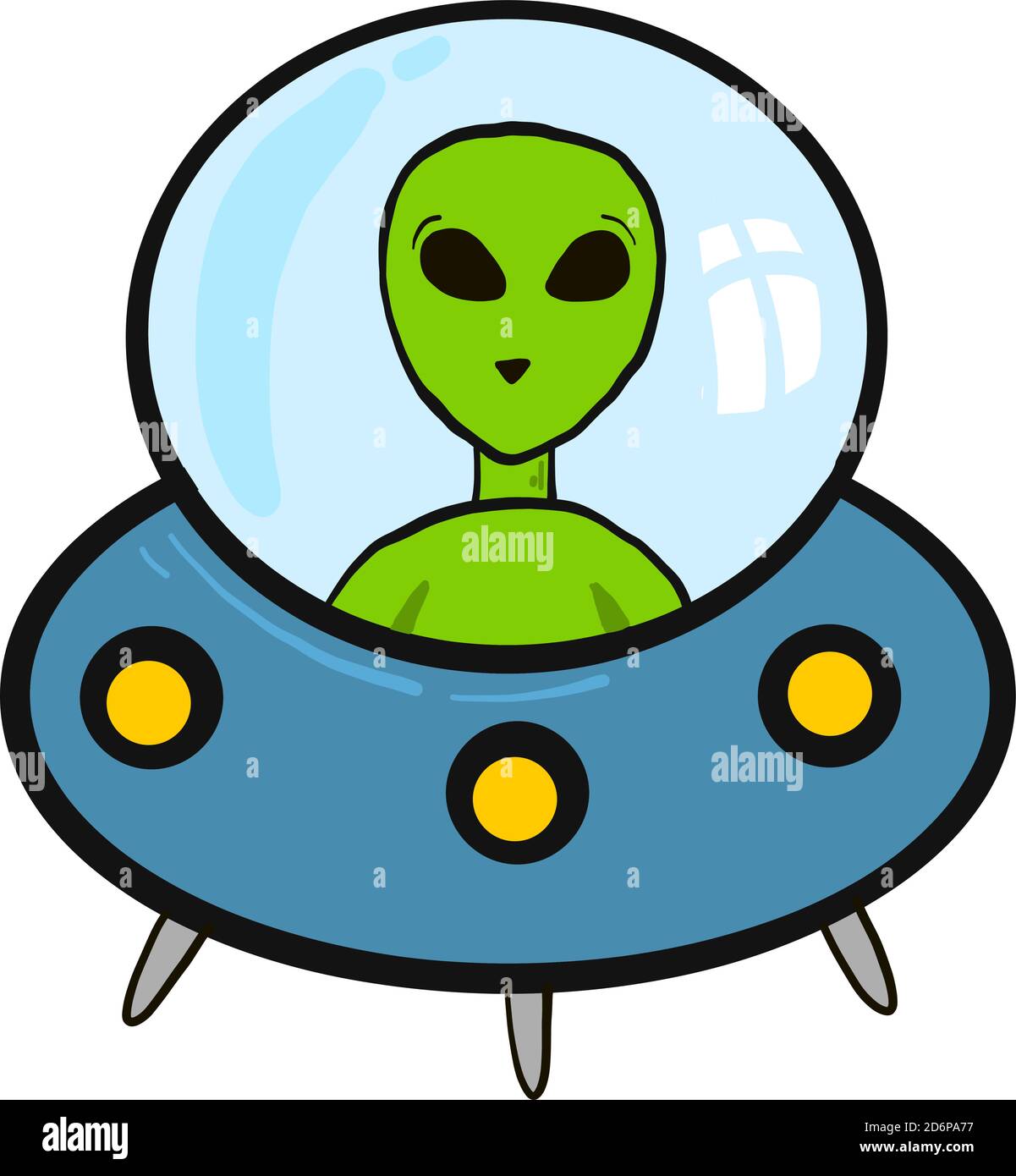 Cartoon illustration funny alien martian hi-res stock photography and ...