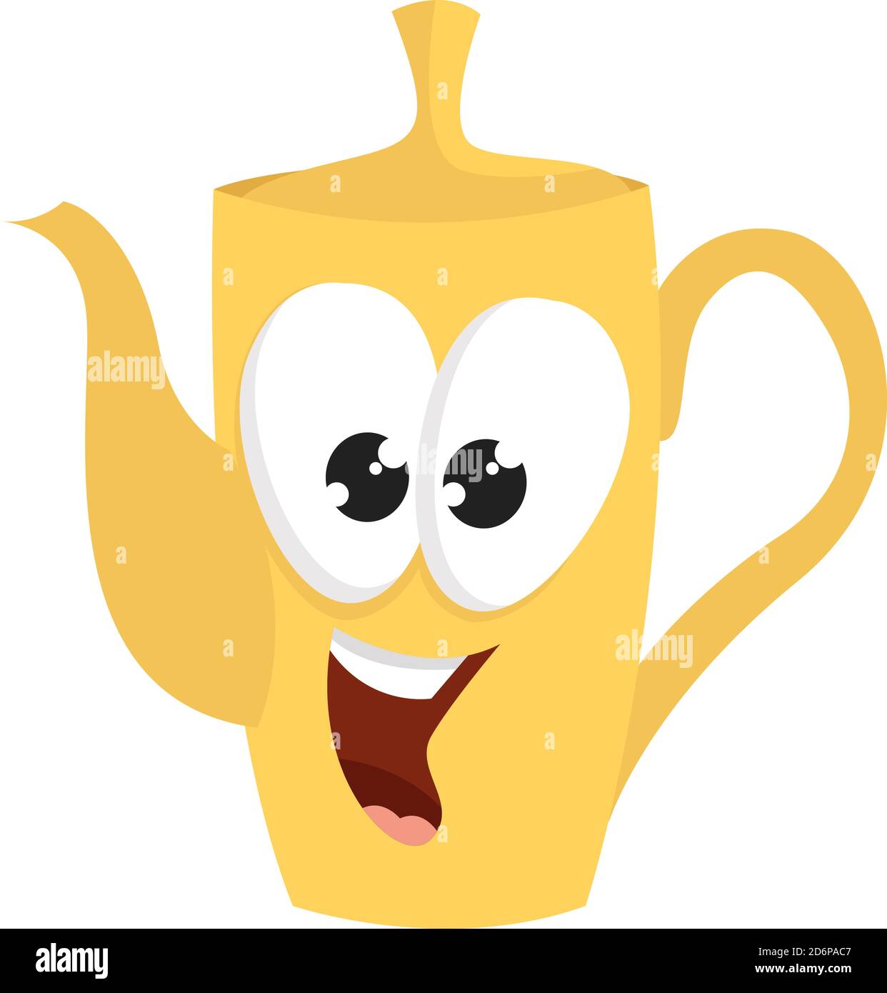 Happy teapot, illustration, vector on white background Stock Vector ...