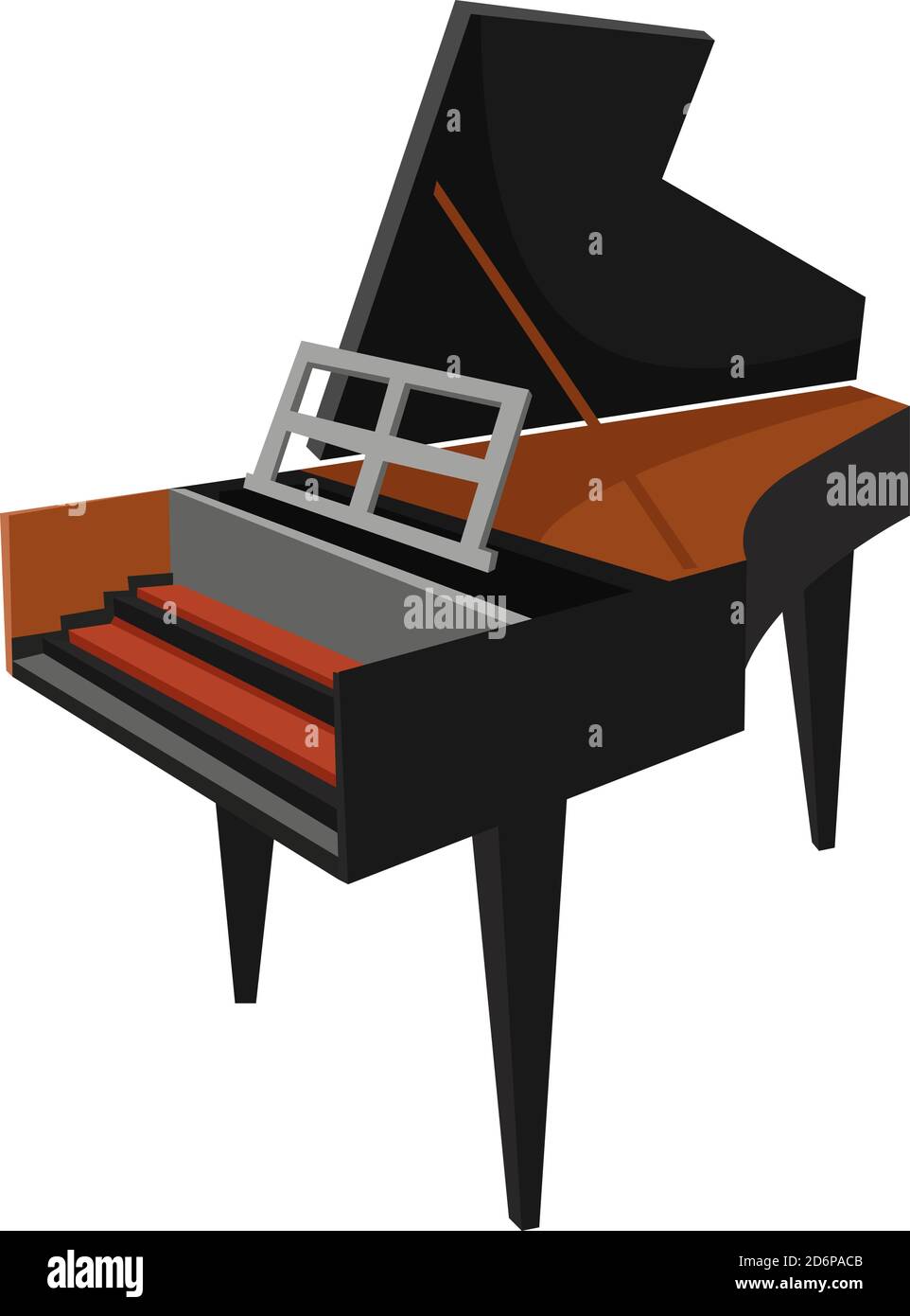 Fancy piano, illustration, vector on white background Stock Vector ...
