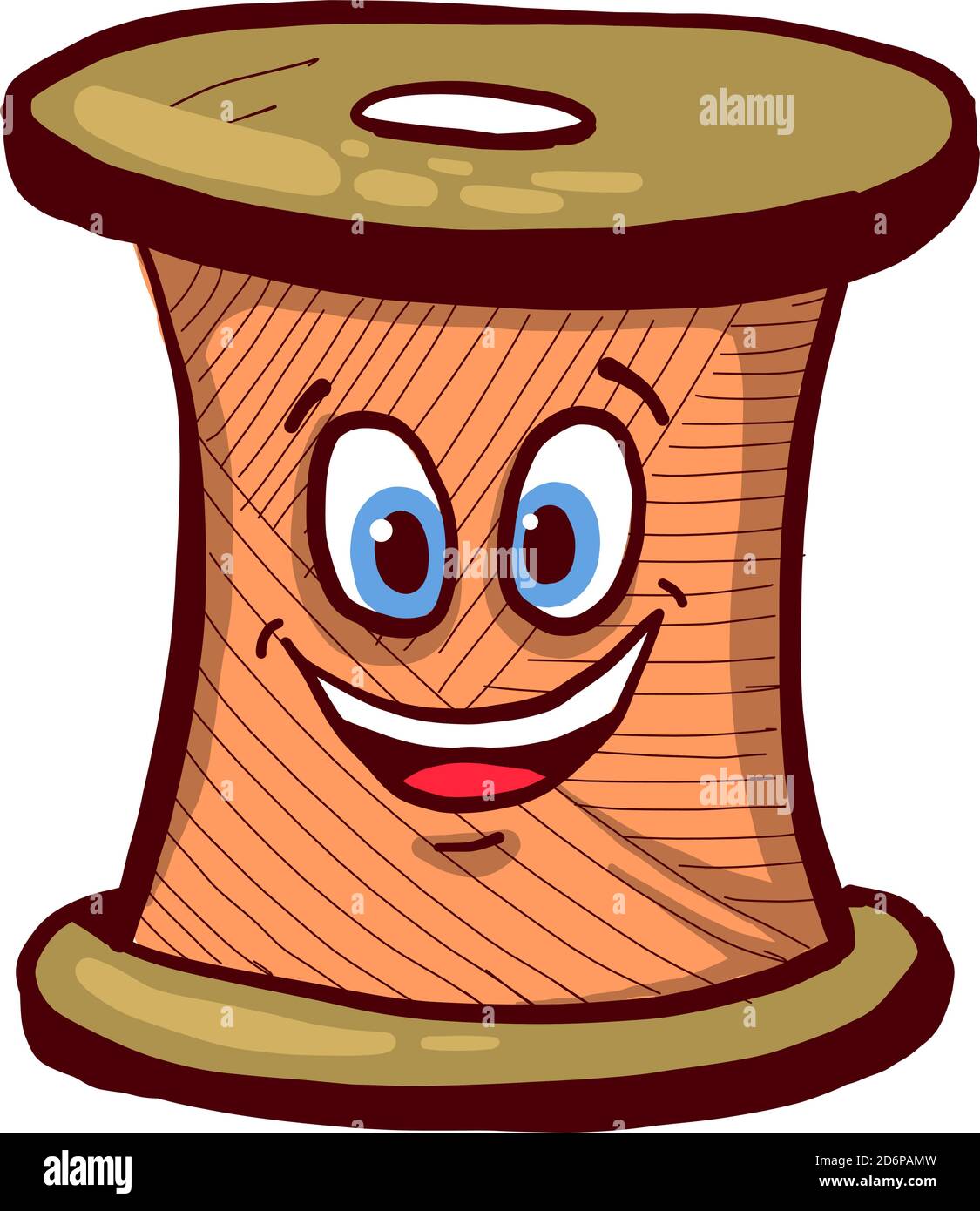 Happy thread, illustration, vector on white background Stock Vector ...