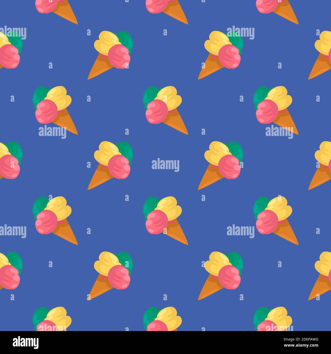 Waffle sweet cones pattern Stock Vector Images - Alamy