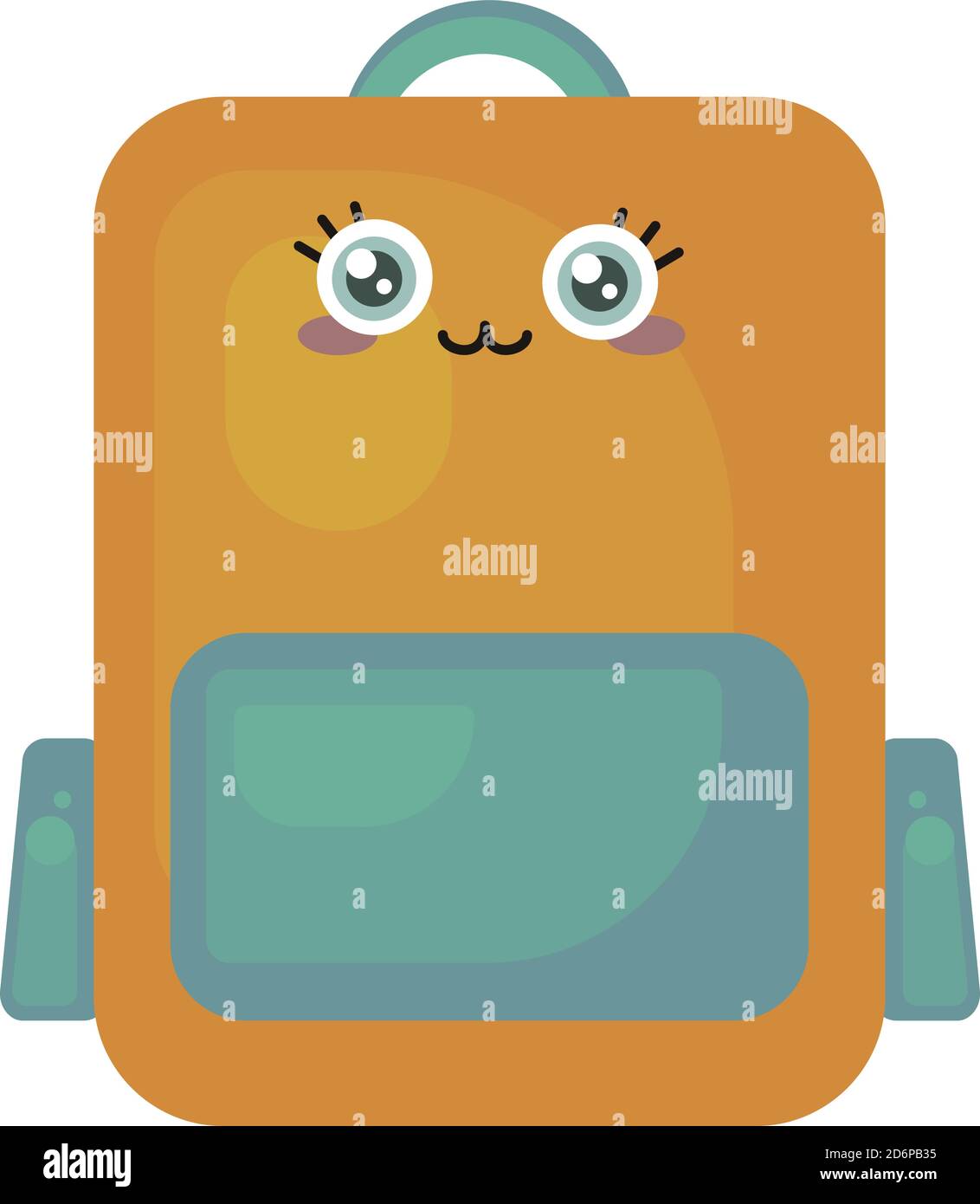 Happy bag, illustration, vector on white background Stock Vector Image ...