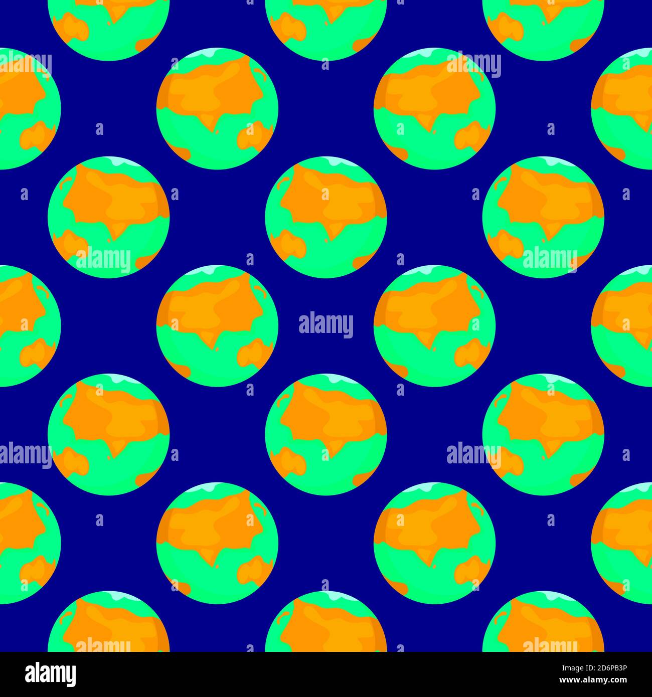 Planet earth,seamless pattern on blue background Stock Vector Image ...