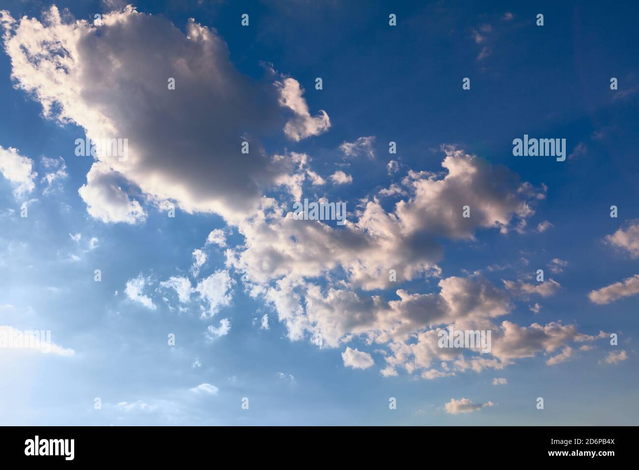 Azure daytime sky with light clouds Stock Photo - Alamy