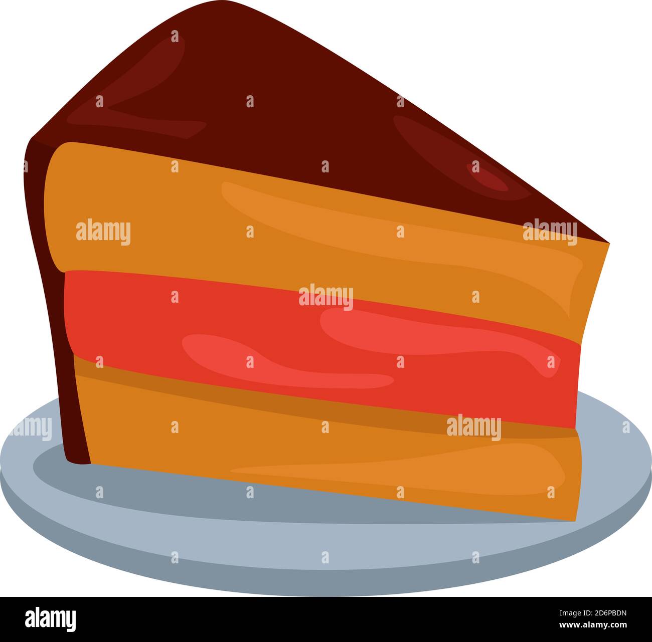 Chocolate cake isolated slice Stock Vector Images - Alamy