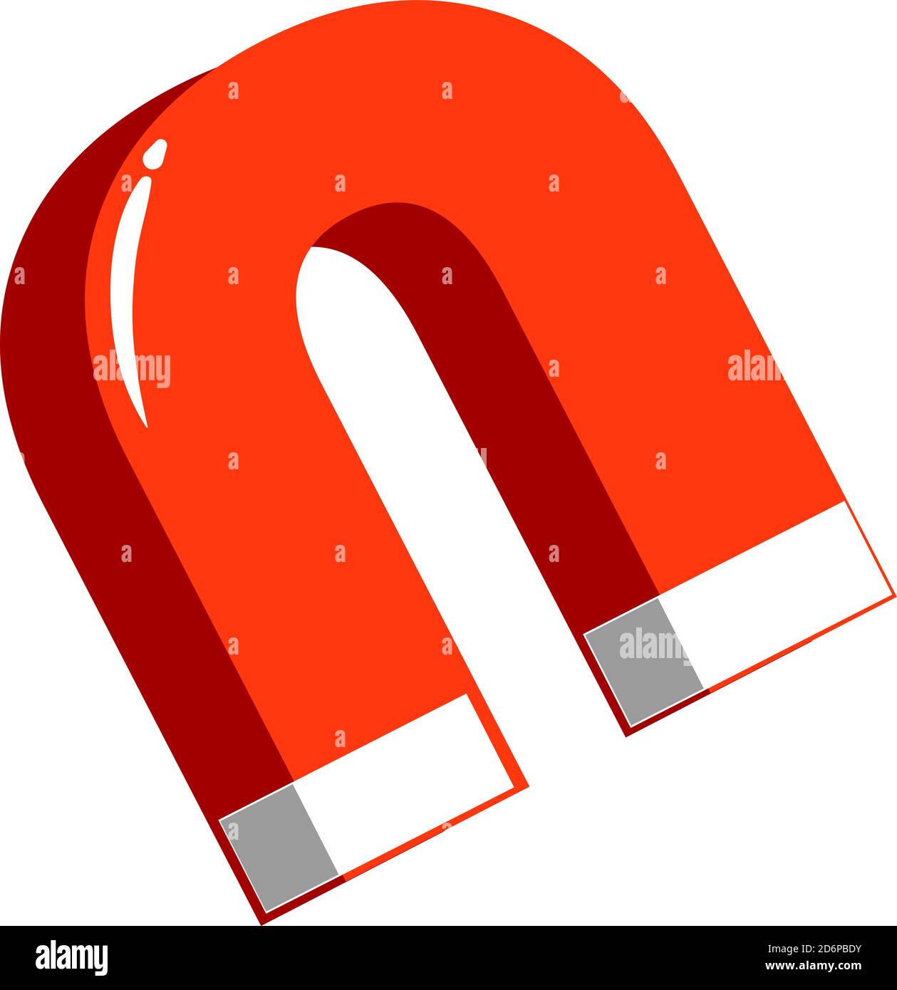 Flat magnet, illustration, vector on white background Stock Vector ...