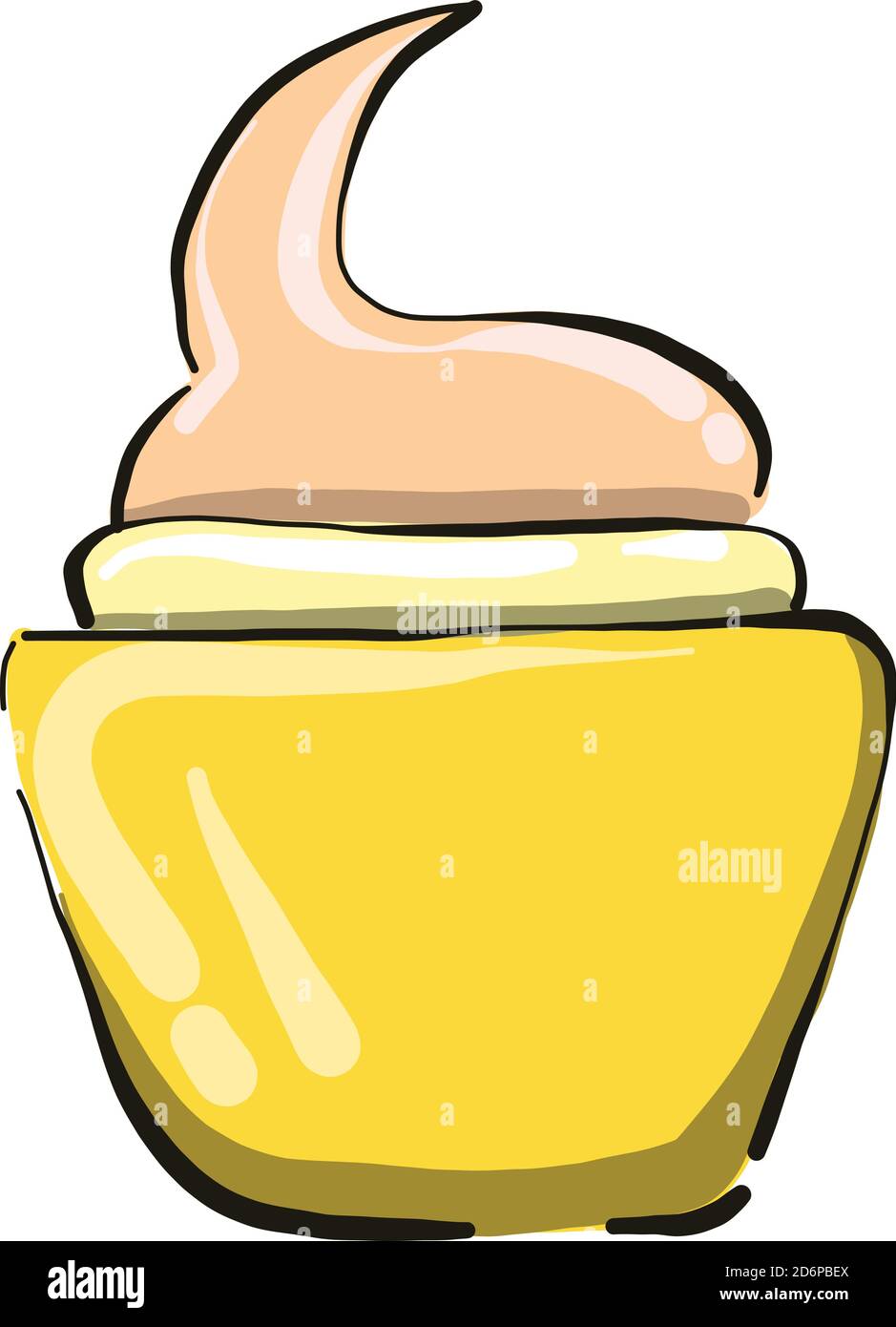 Hand cream, illustration, vector on white background Stock Vector Image ...