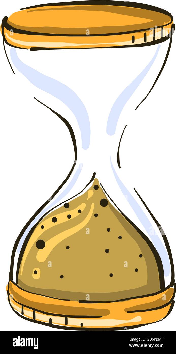 Small Hourglass, illustration, vector on white background Stock Vector ...