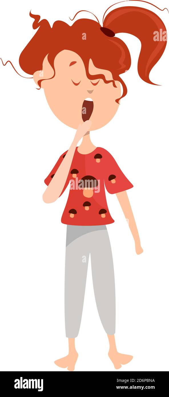 Early in the morning, illustration, vector on white background Stock ...