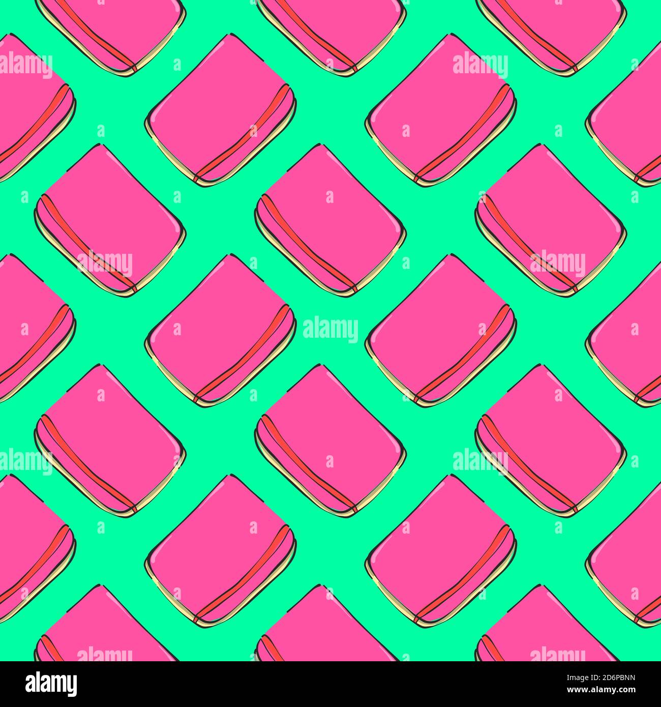 Pink notebook,seamless pattern on mint green background Stock Vector ...