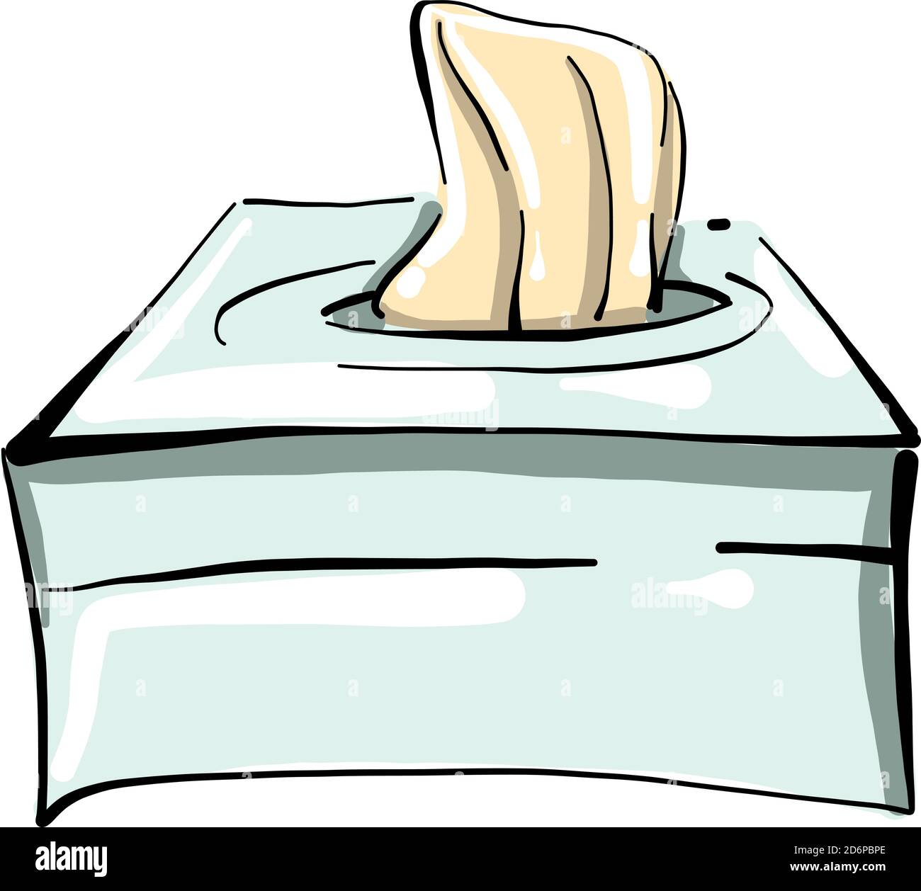 White tissue box, illustration, vector on white background Stock Vector ...