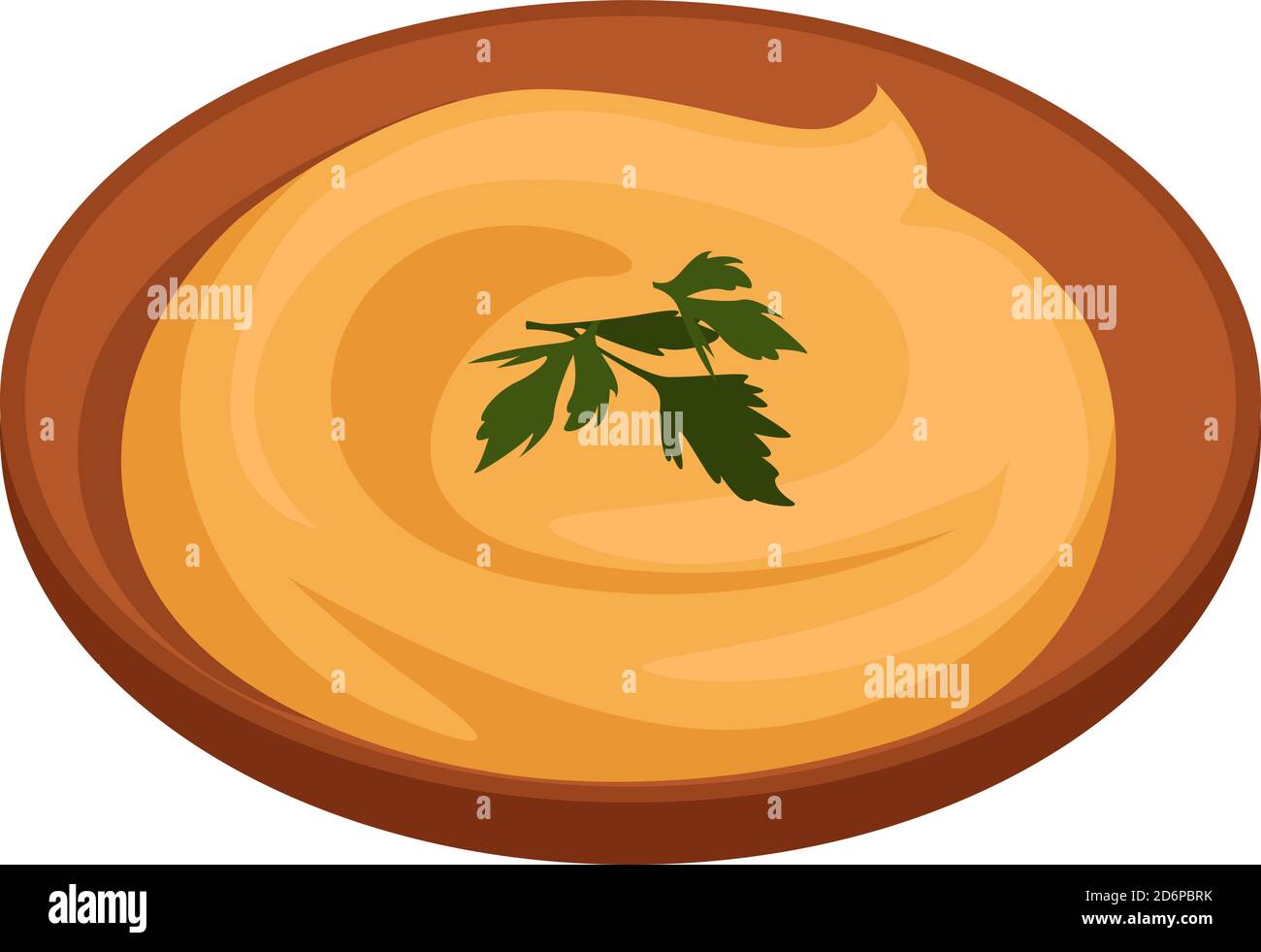 Tasty hummus, illustration, vector on white background Stock Vector ...
