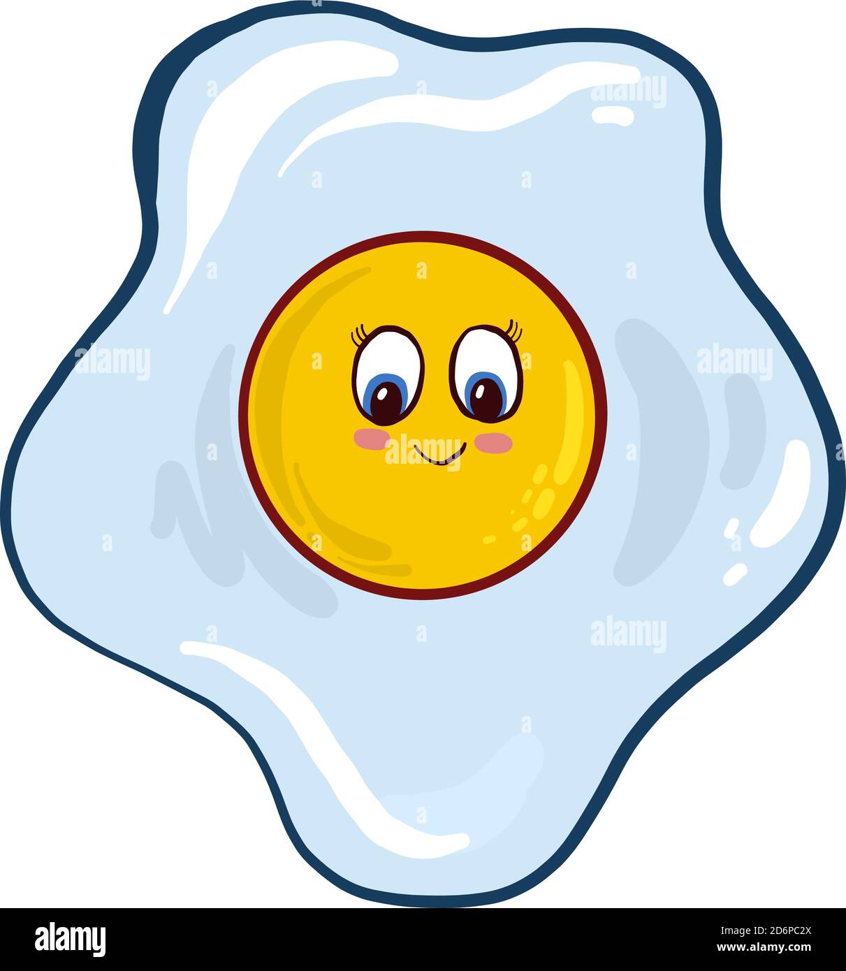 Happy egg yolk, illustration, vector on white background Stock Vector ...