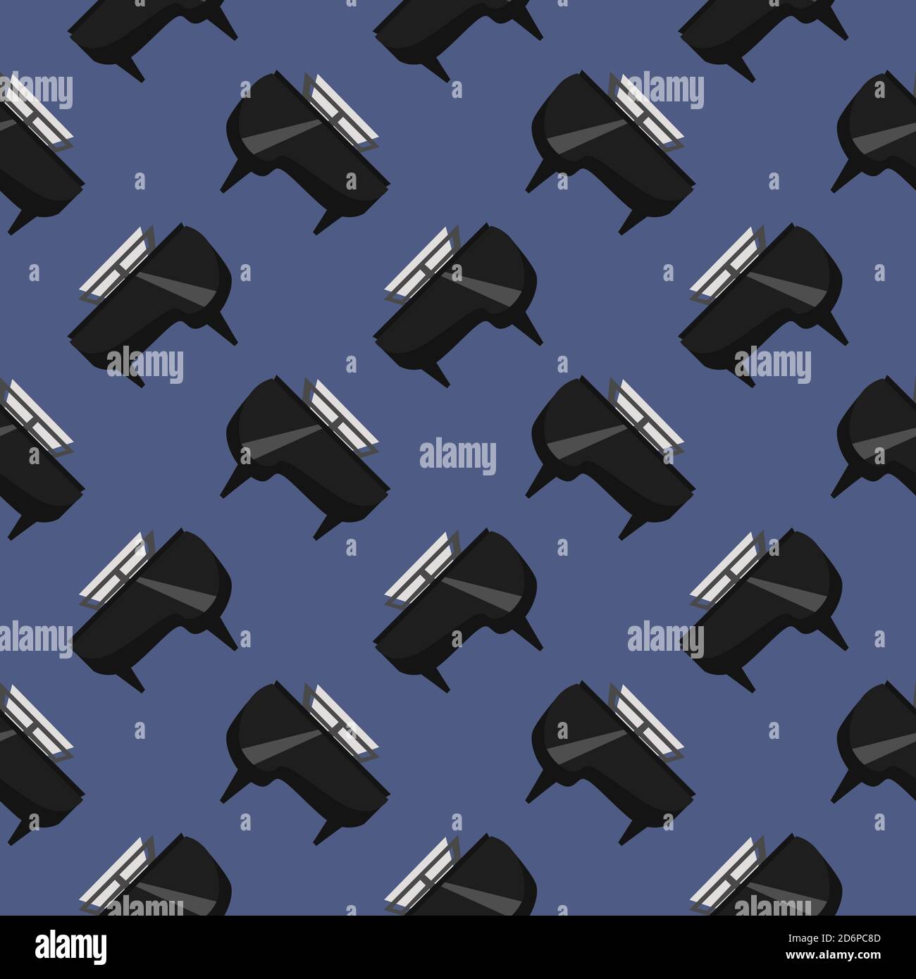 Piano with notes,seamless pattern on dark blue background Stock Vector ...