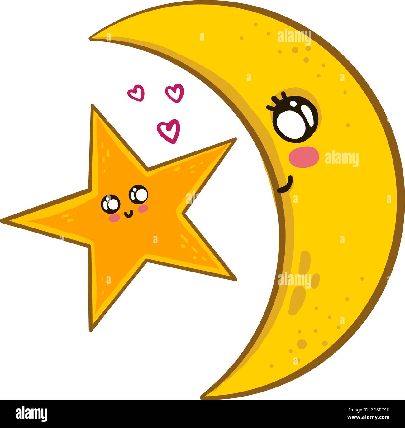 Stars moon in hand Cut Out Stock Images & Pictures - Alamy