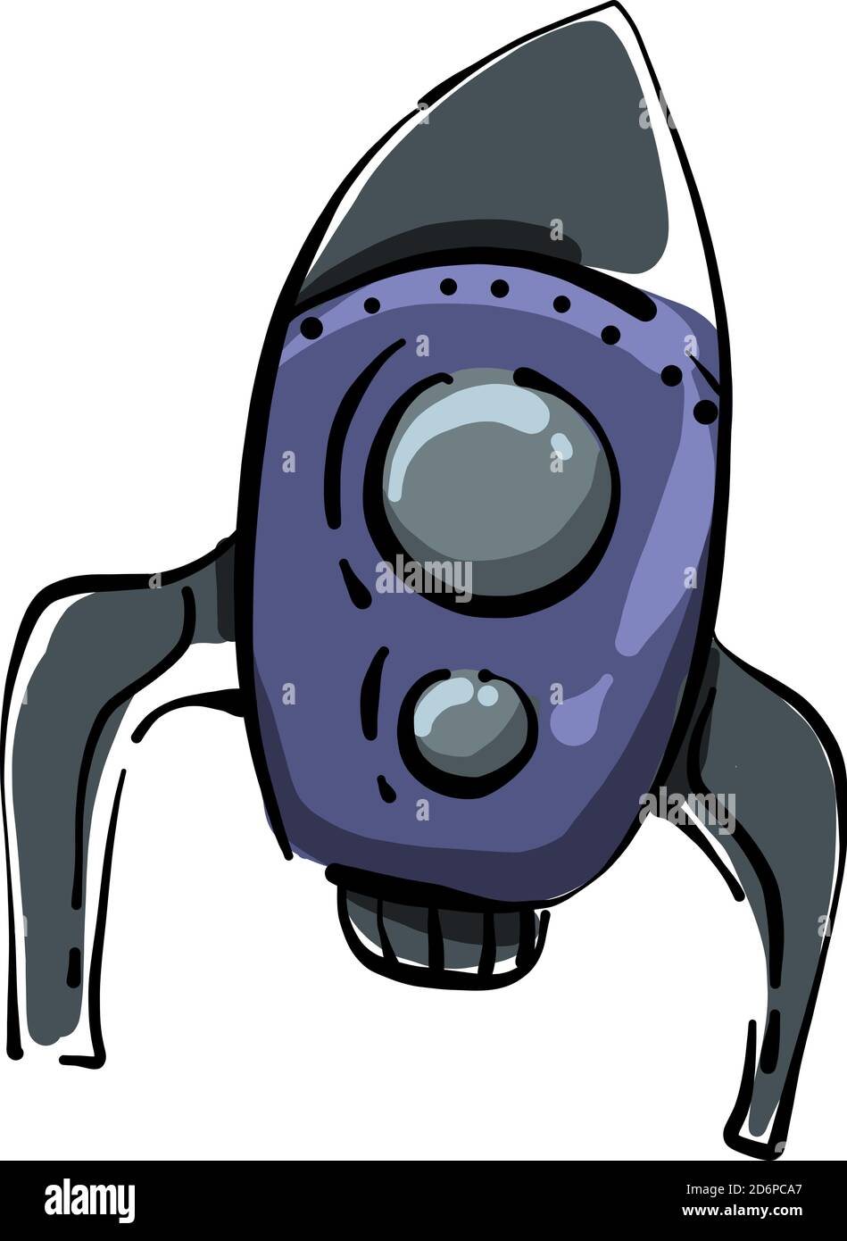 Alien machine, illustration, vector on white background Stock Vector ...