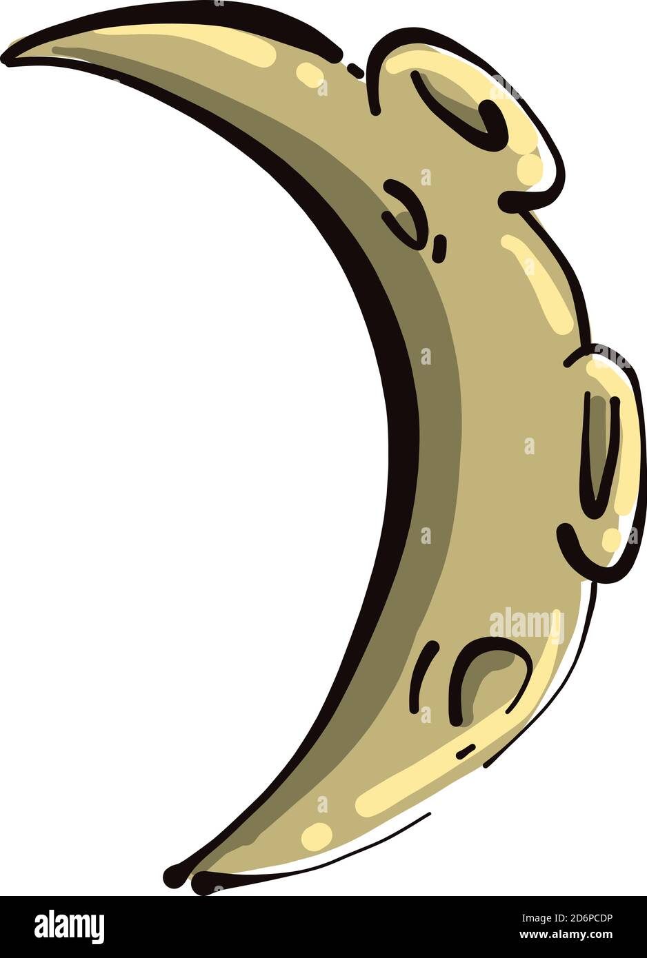 Grey moon, illustration, vector on white background Stock Vector Image ...