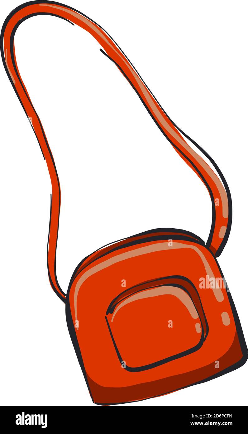 Red bag, illustration, vector on white background Stock Vector Image ...