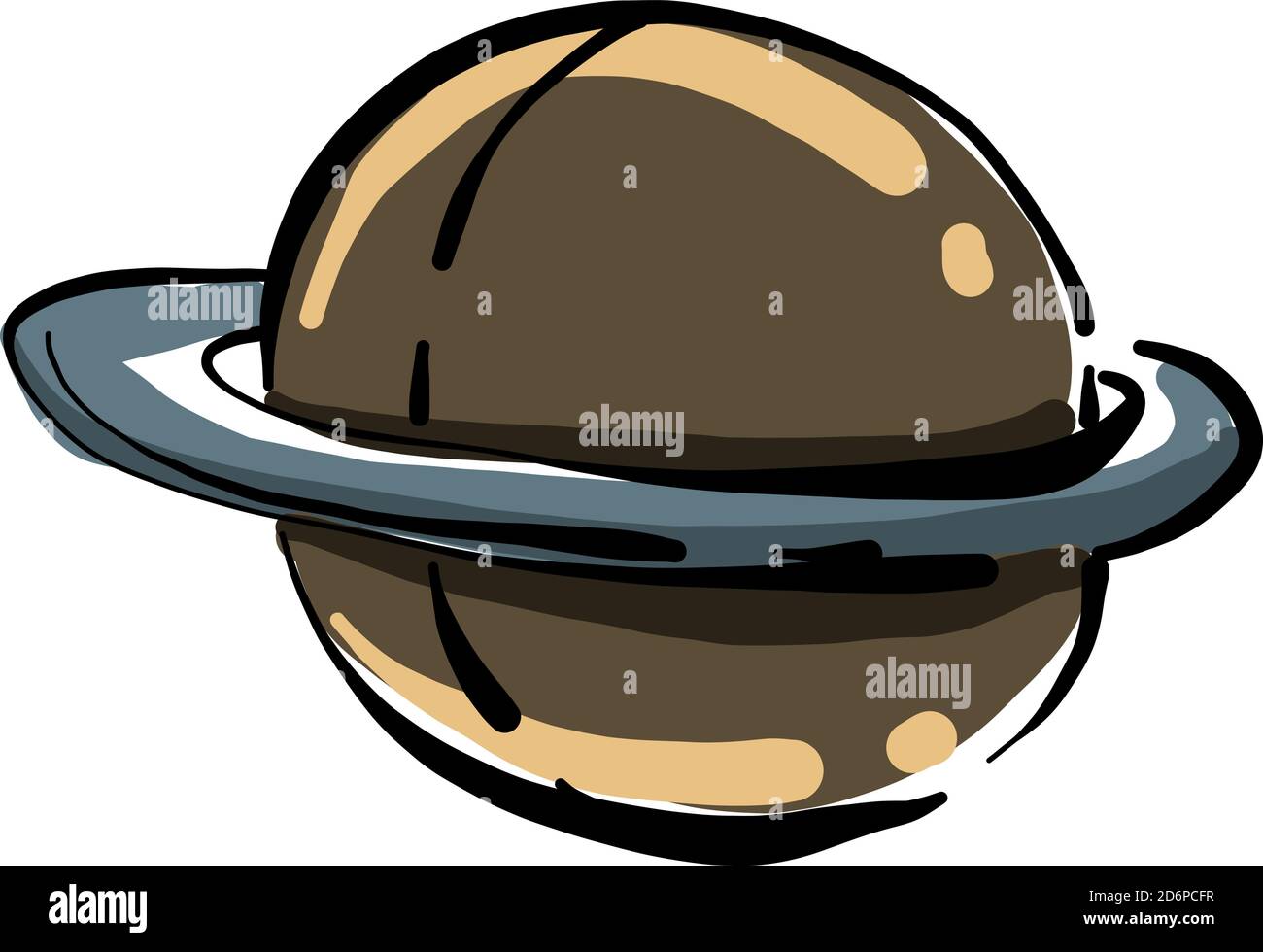 Planet Saturn, illustration, vector on white background Stock Vector ...