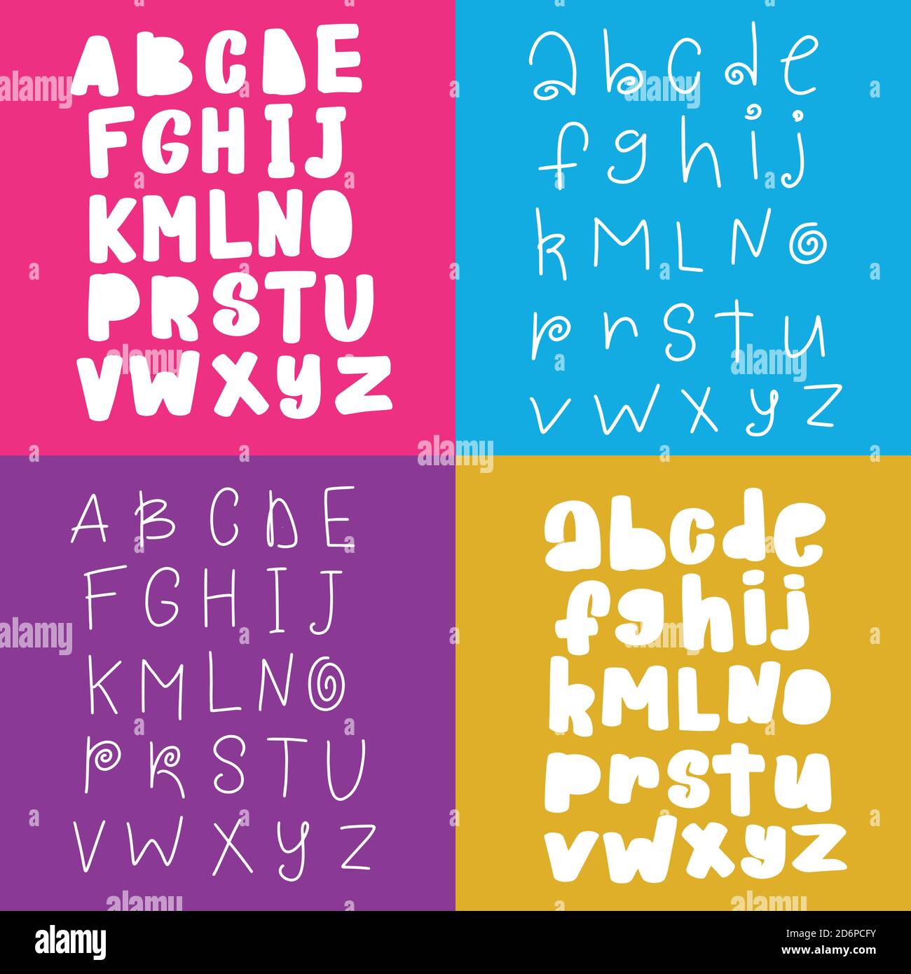 Abstract stylish alphabet in scandinavian style. Creative Kids Stock ...