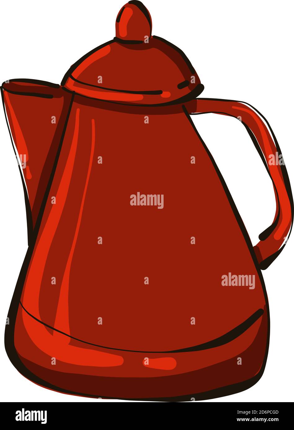 Red white porcelain pot Stock Vector Images - Alamy