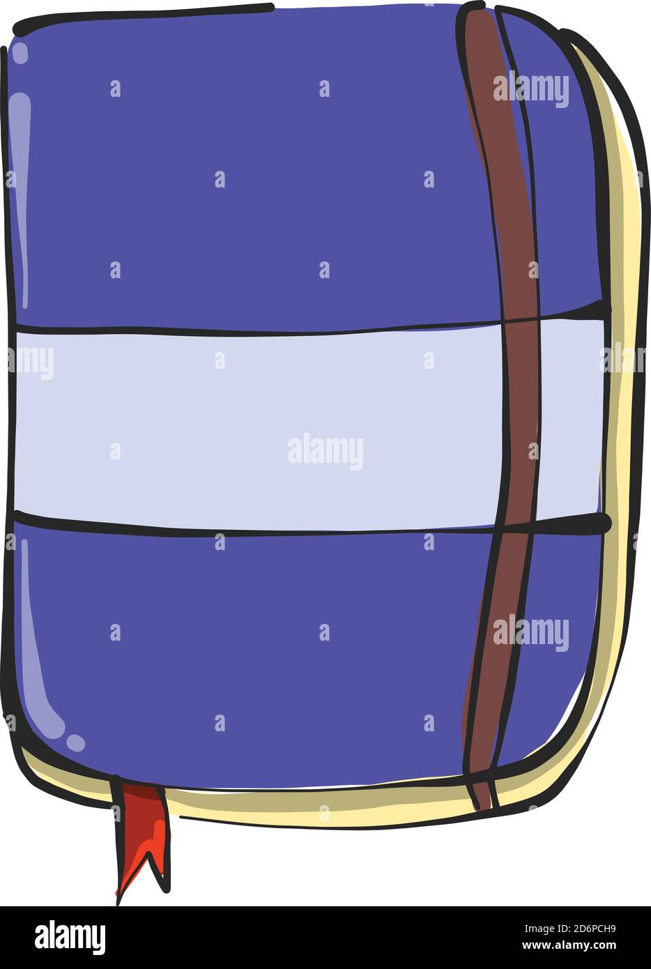 Blue notebook, illustration, vector on white background Stock Vector ...