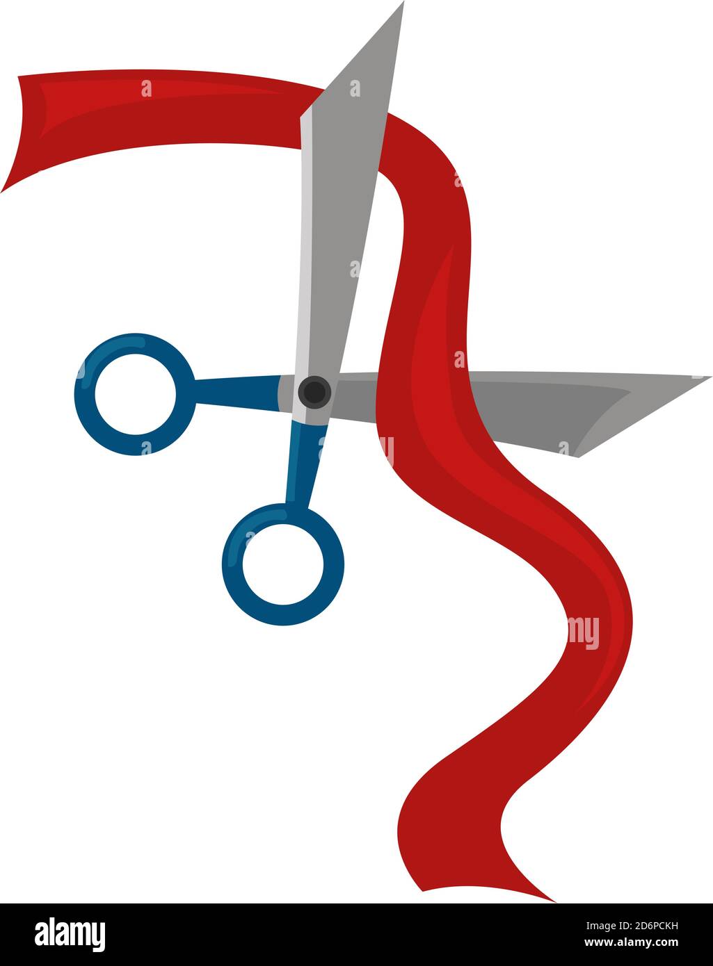 Red ribbon, illustration, vector on white background Stock Vector Image ...