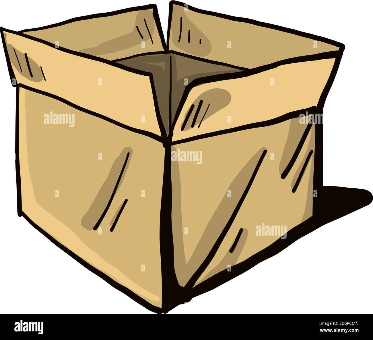 Open box, illustration, vector on white background Stock Vector Image ...