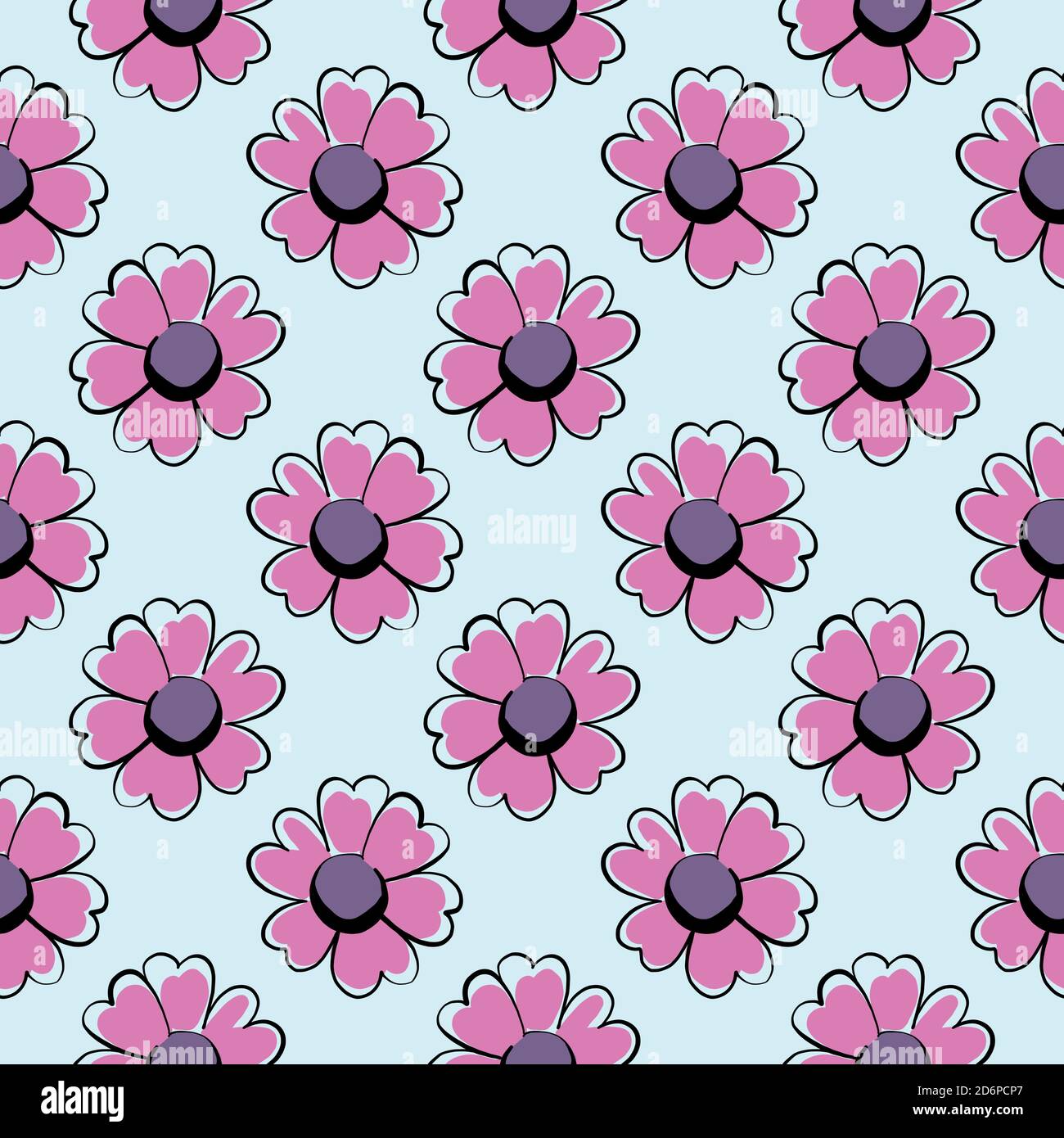 Wild flower field in Stock Vector Images - Alamy