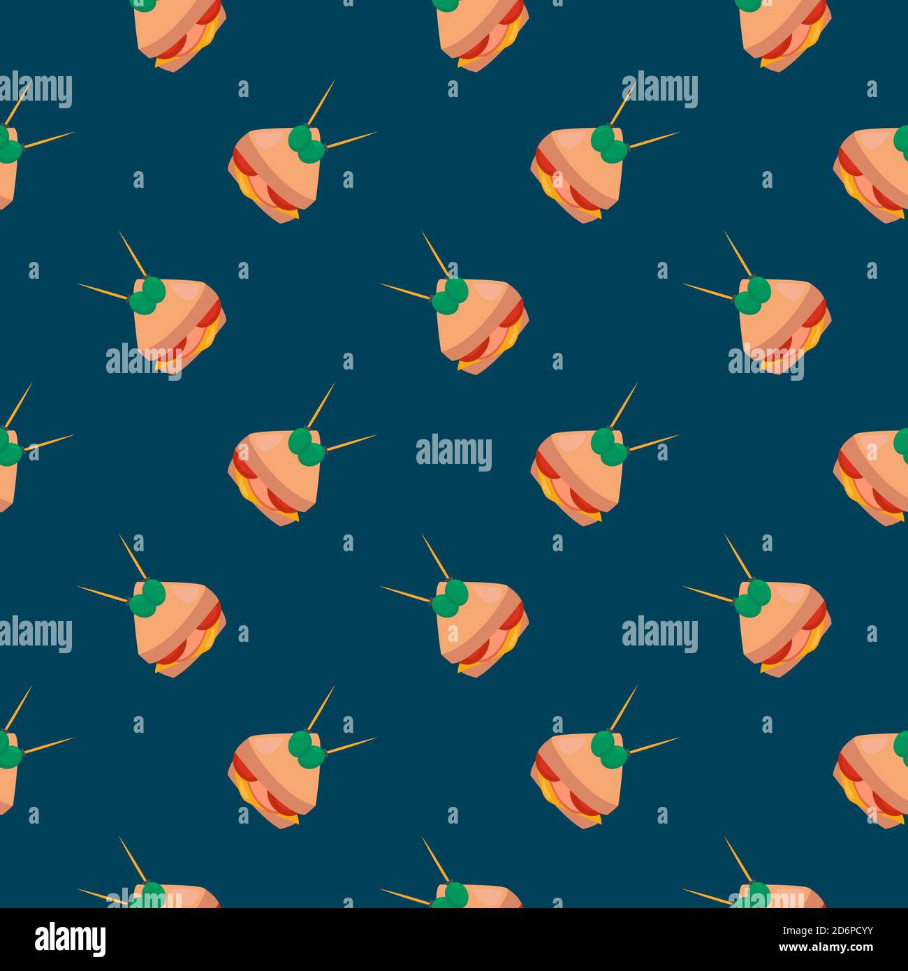 Delicious sandwich,seamless pattern on dark blue background Stock ...