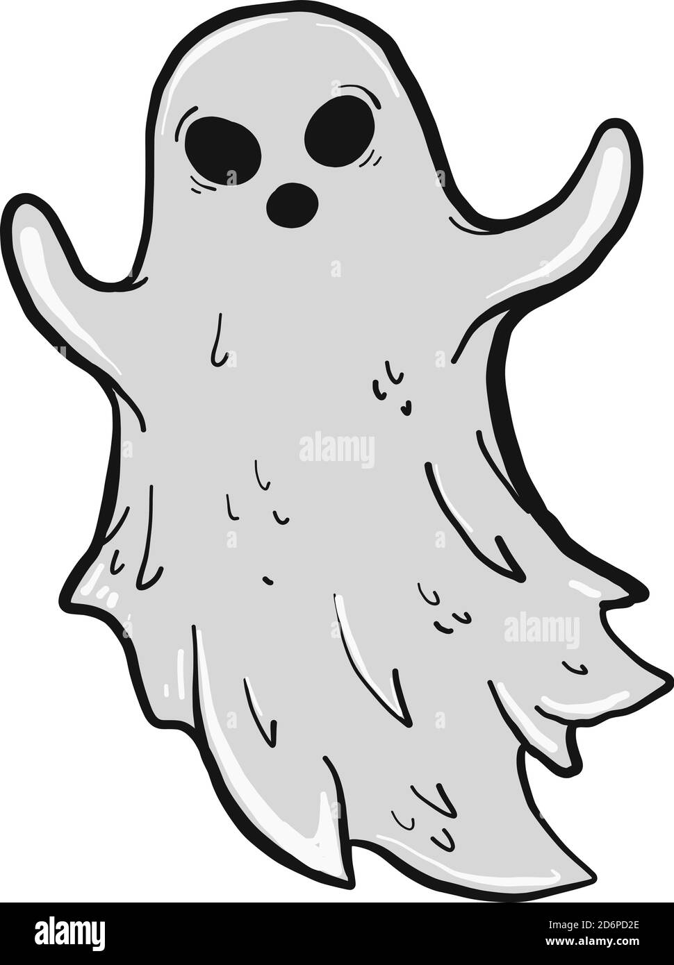 Spooky ghost, illustration, vector on white background Stock Vector ...