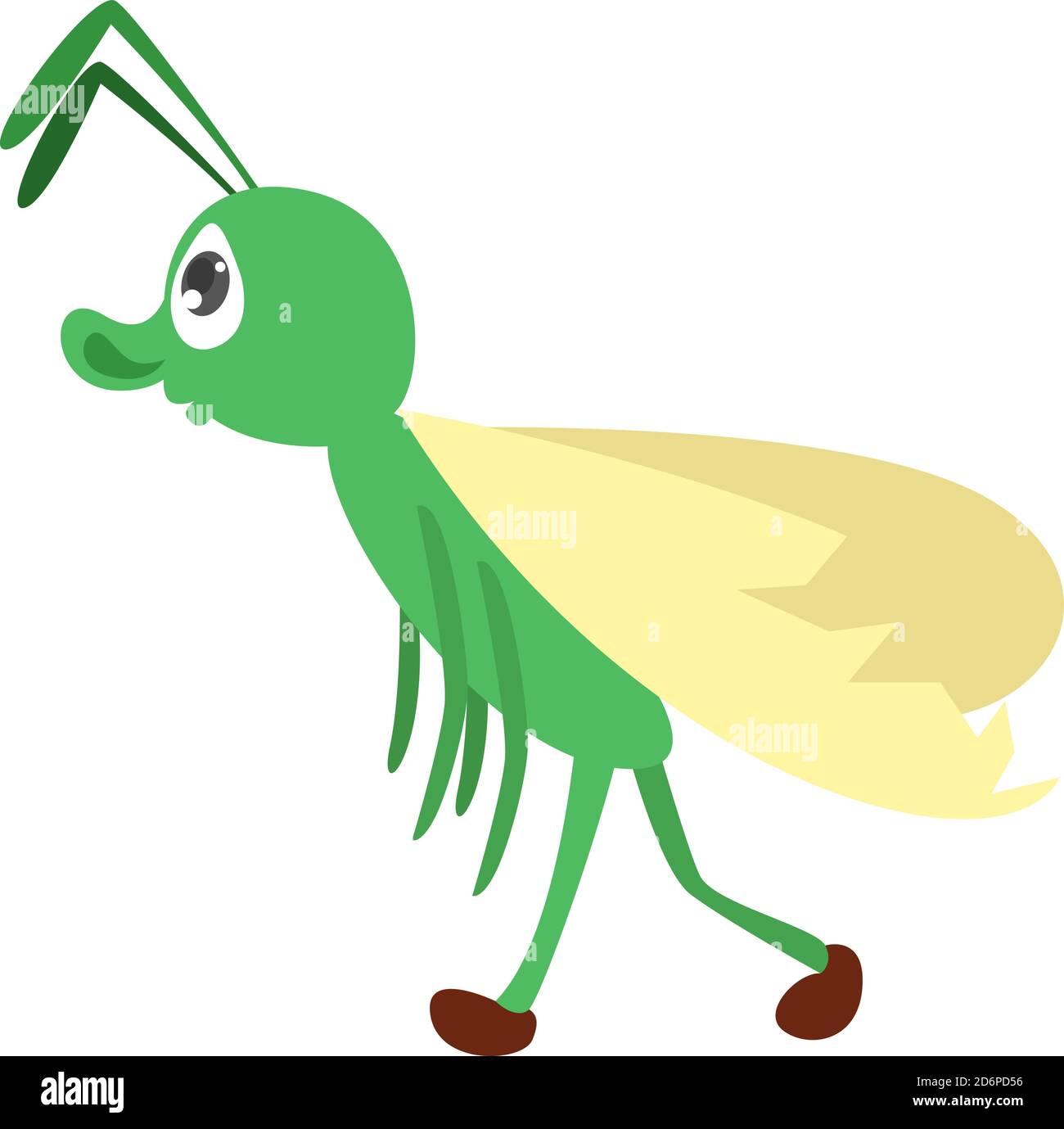 Sad moth, illustration, vector on white background Stock Vector Image ...