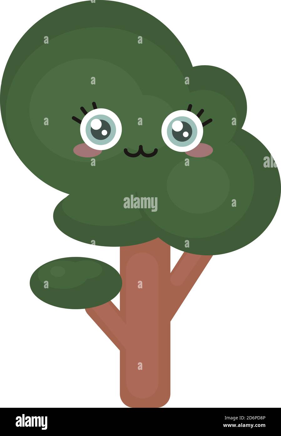 Tree with eyes, illustration, vector on white background Stock Vector ...