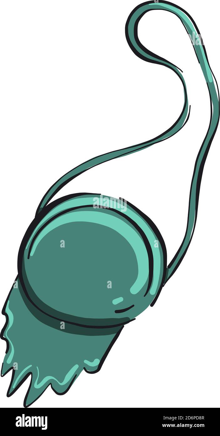 Small blue bag, illustration, vector on white background Stock Vector ...