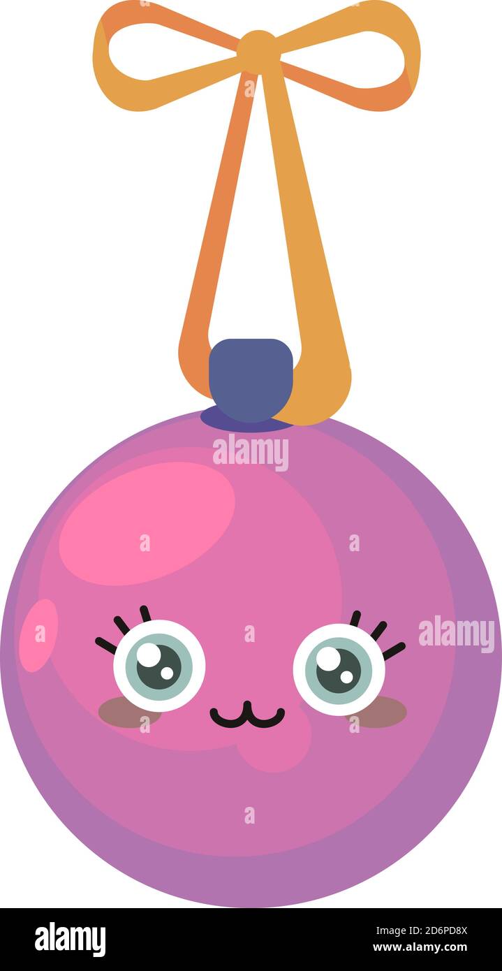 Decoration for a tree with eyes, illustration, vector on white ...