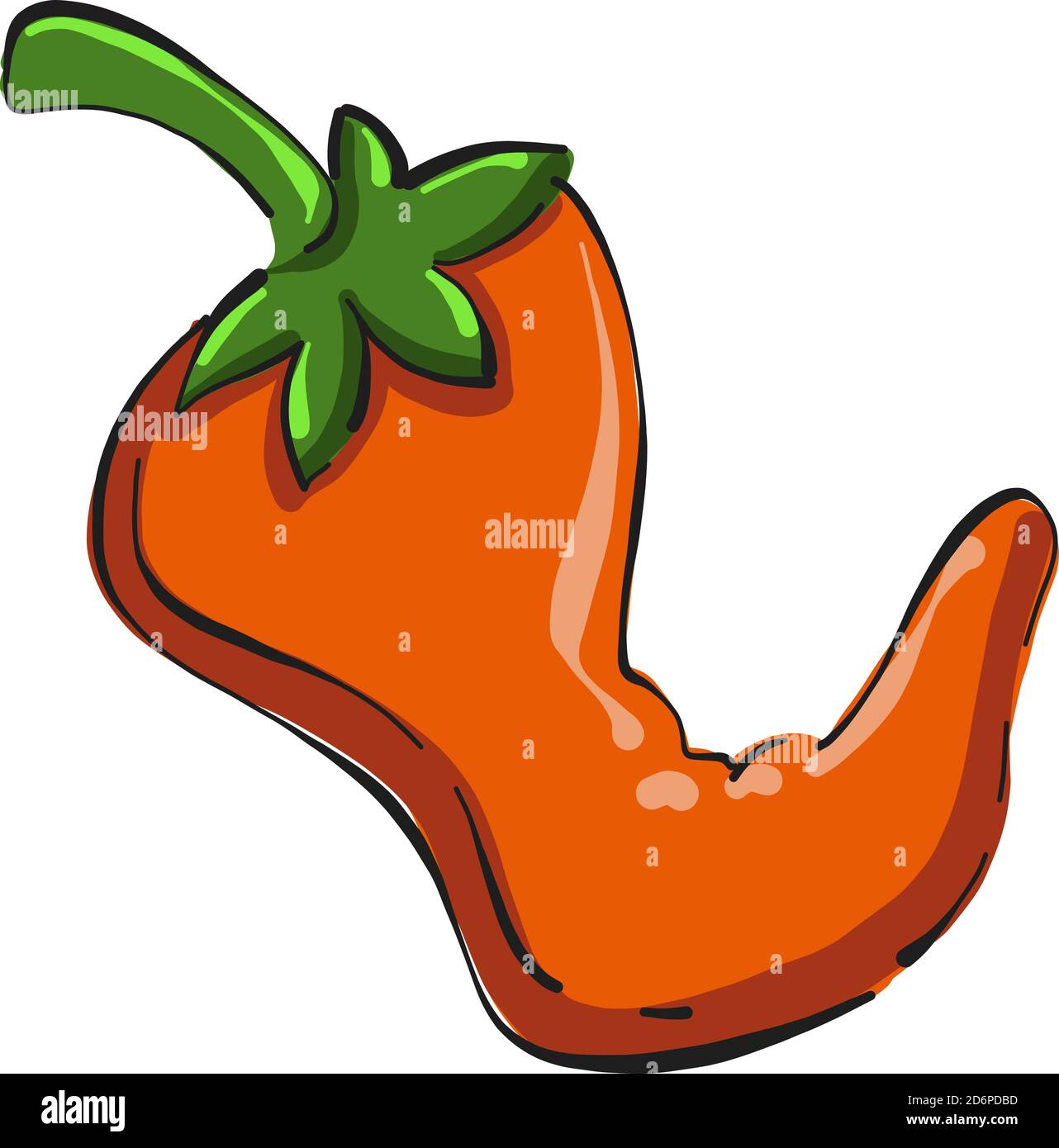 Spicy red paper, illustration, vector on white background Stock Vector ...