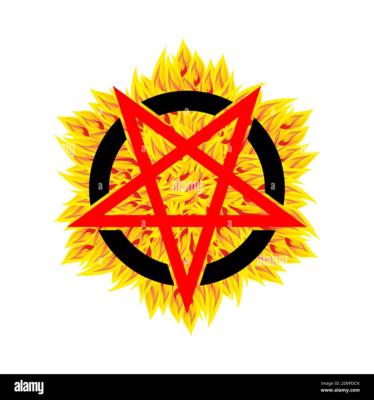 Satan pentagram isolated. Devil symbol. vector illustration Stock ...