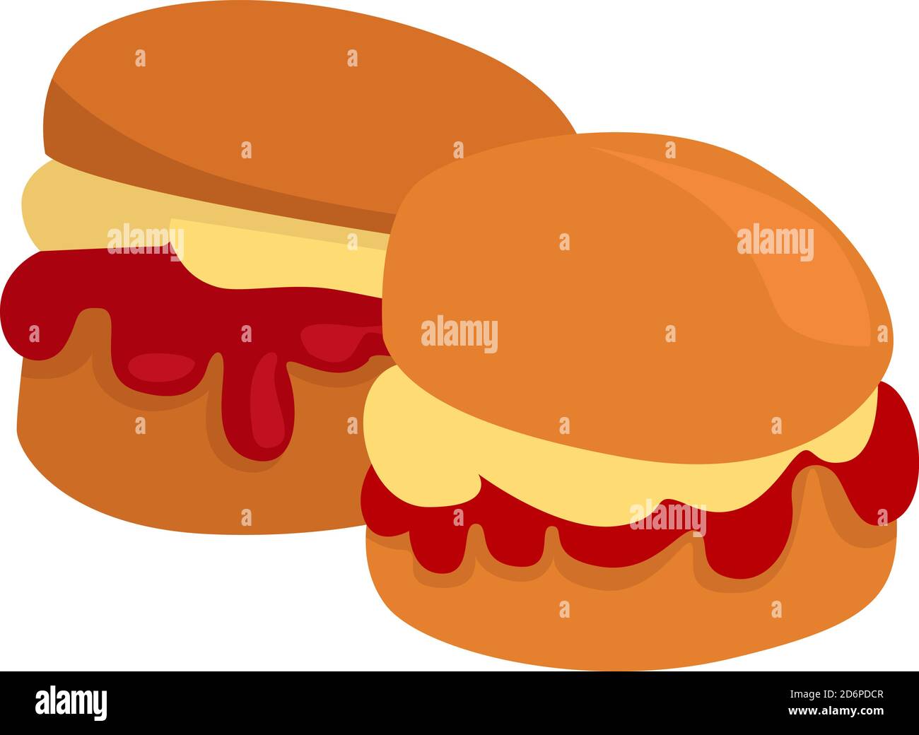 Tasty scone, illustration, vector on white background Stock Vector ...