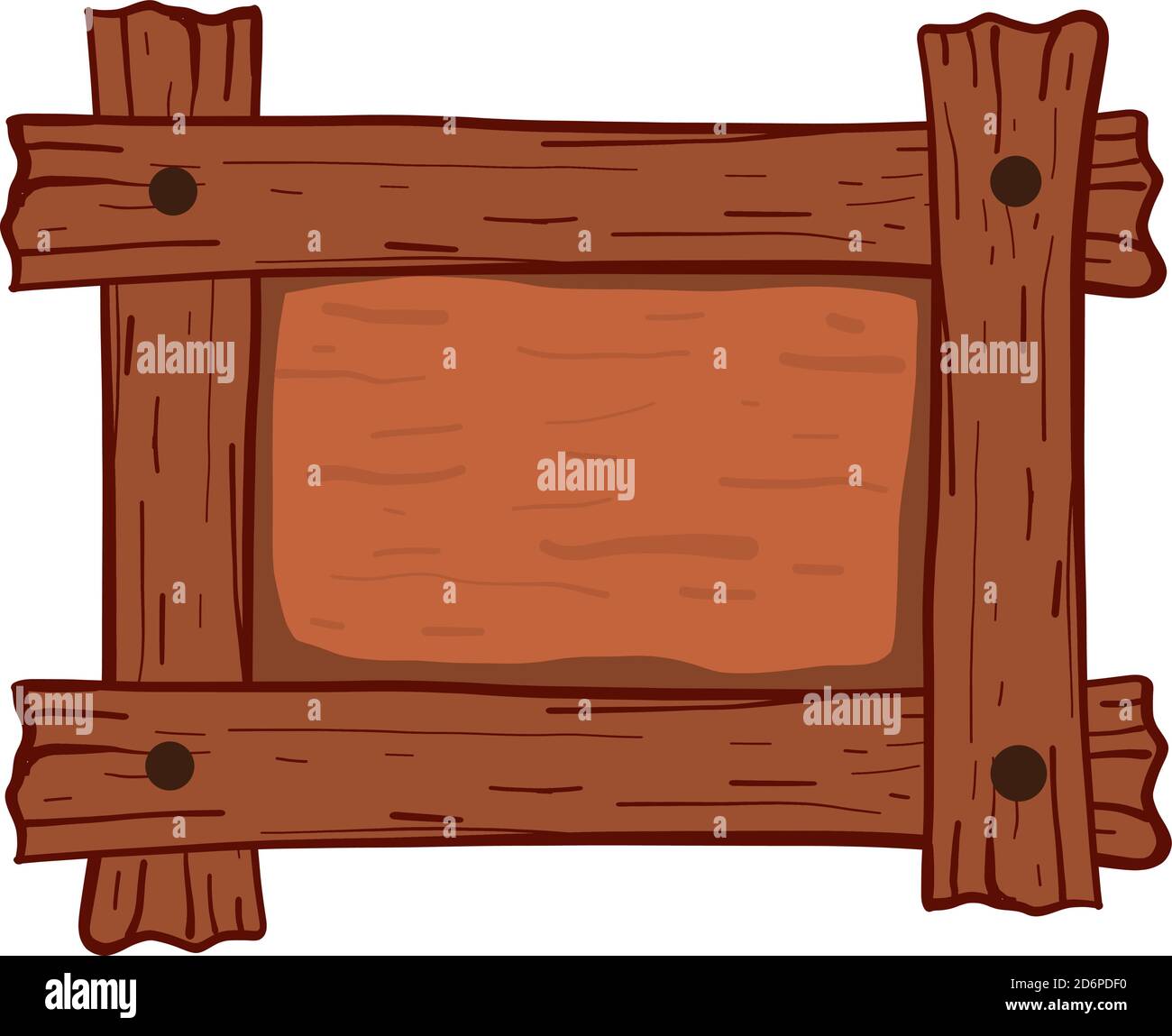 Rectangle wooden board, illustration, vector on white background Stock ...