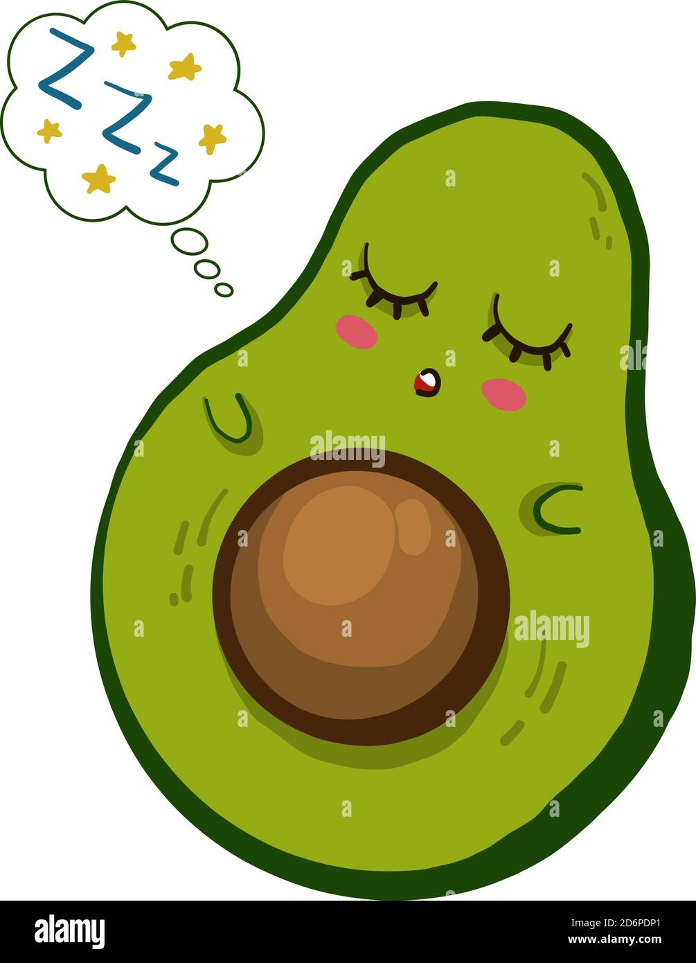 Avocado cartoon character on Cut Out Stock Images & Pictures - Alamy