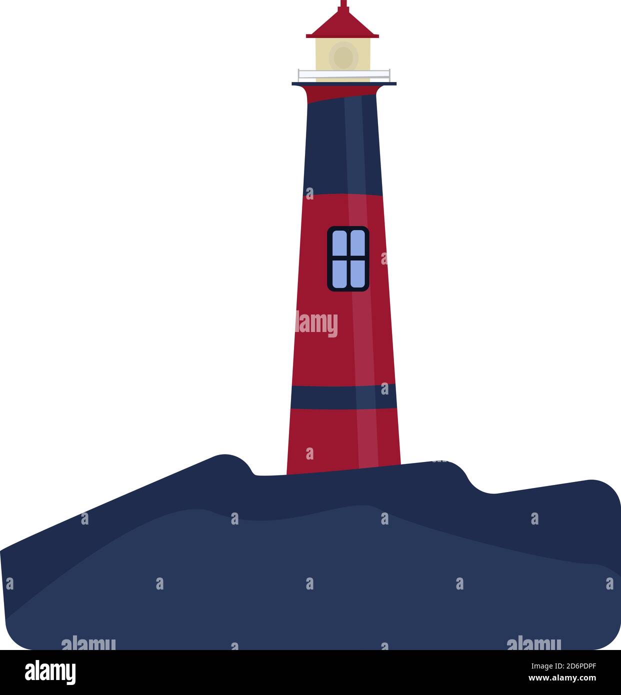 Red beacon, illustration, vector on white background Stock Vector Image ...