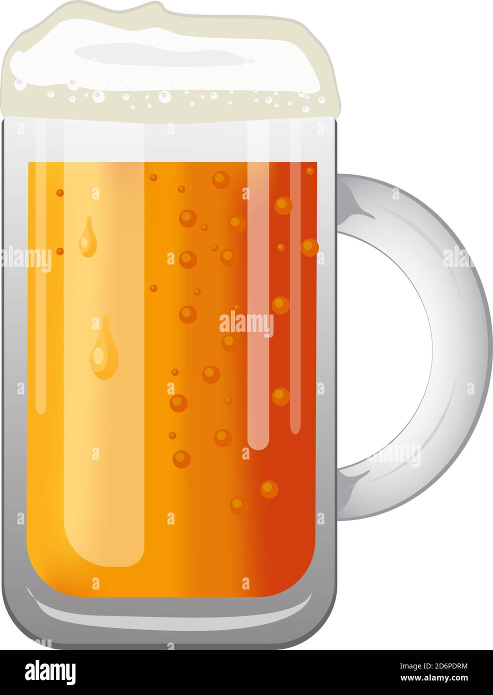 Beer mug, illustration, vector on white background Stock Vector Image ...