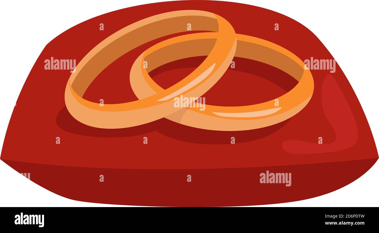 Two wedding rings, illustration, vector on white background Stock ...