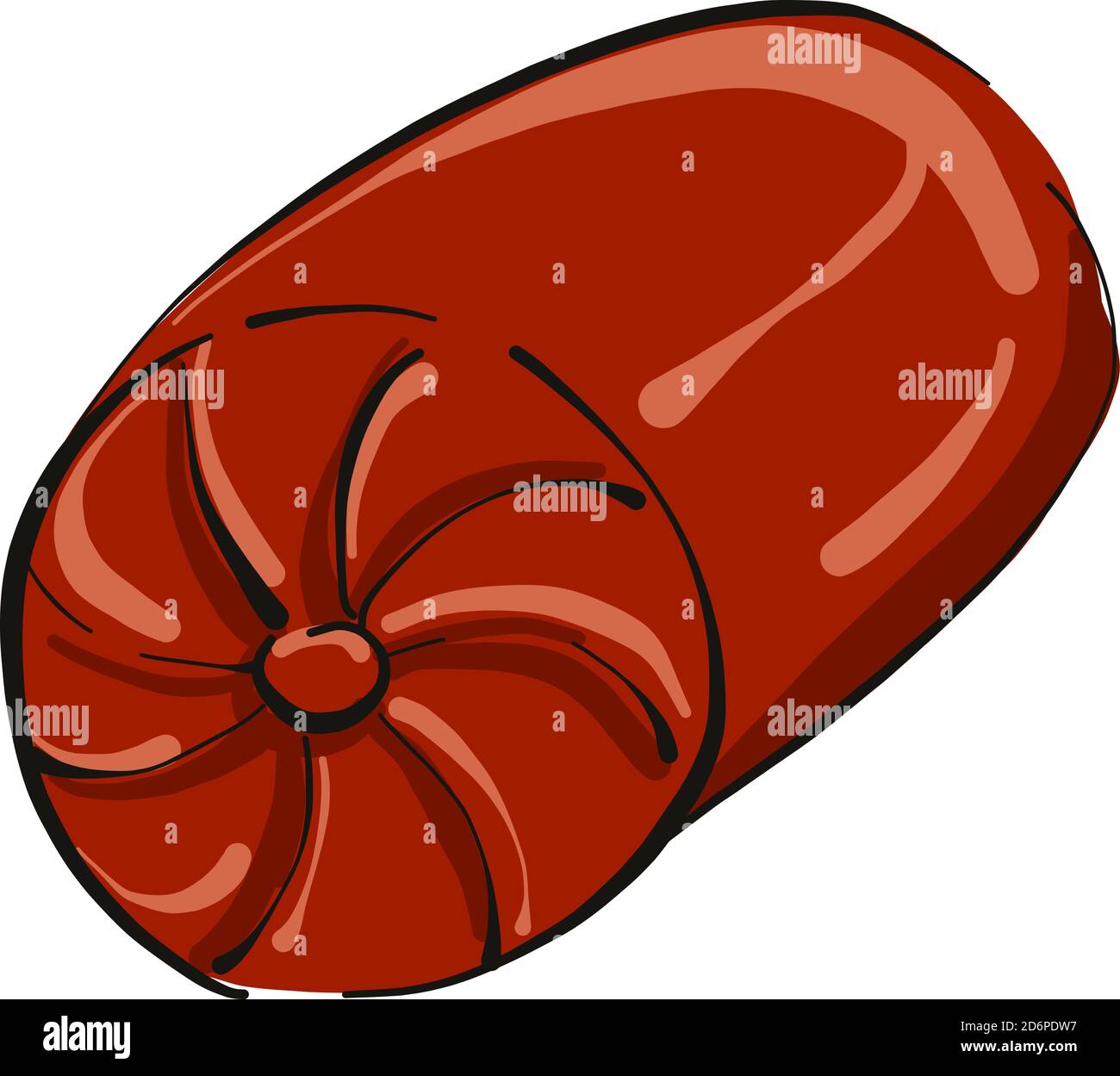 Round pillow, illustration, vector on white background Stock Vector ...