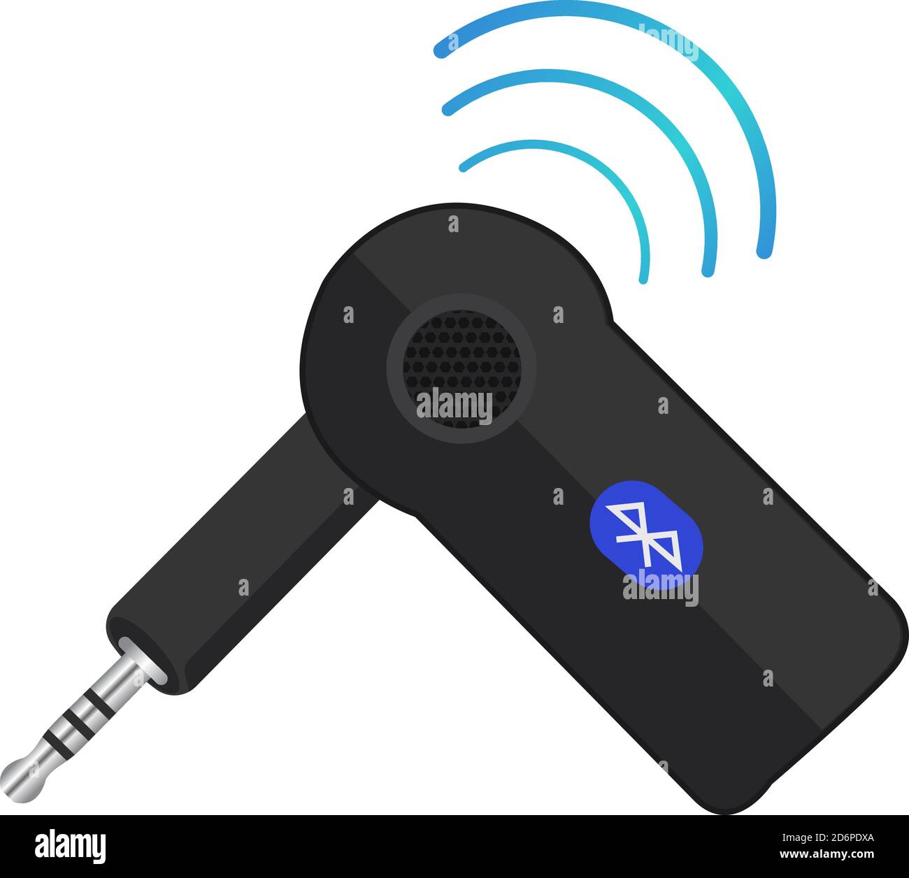 Bluetooth receiver, illustration, vector on white background Stock ...