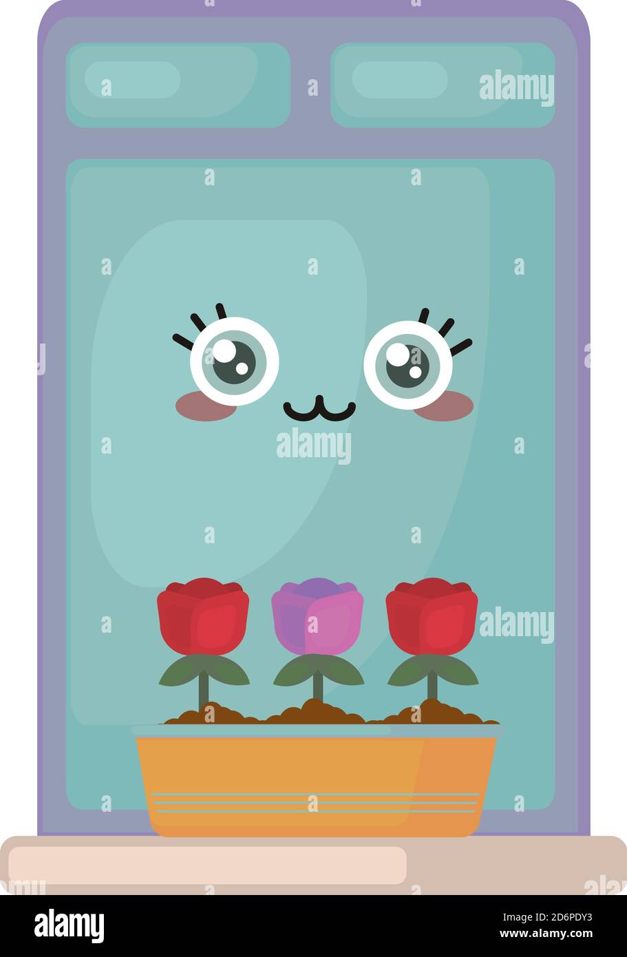 Green flowers on wall Stock Vector Images - Alamy