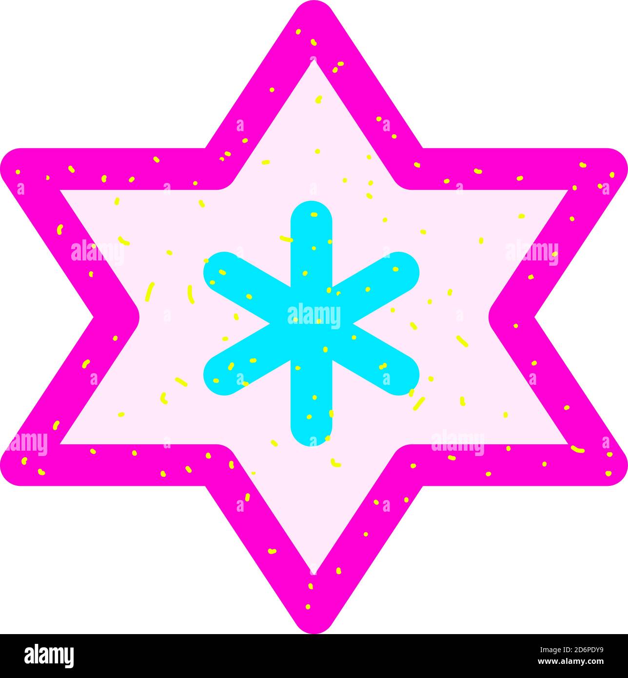 Purple snowflake, illustration, vector on white background Stock Vector ...
